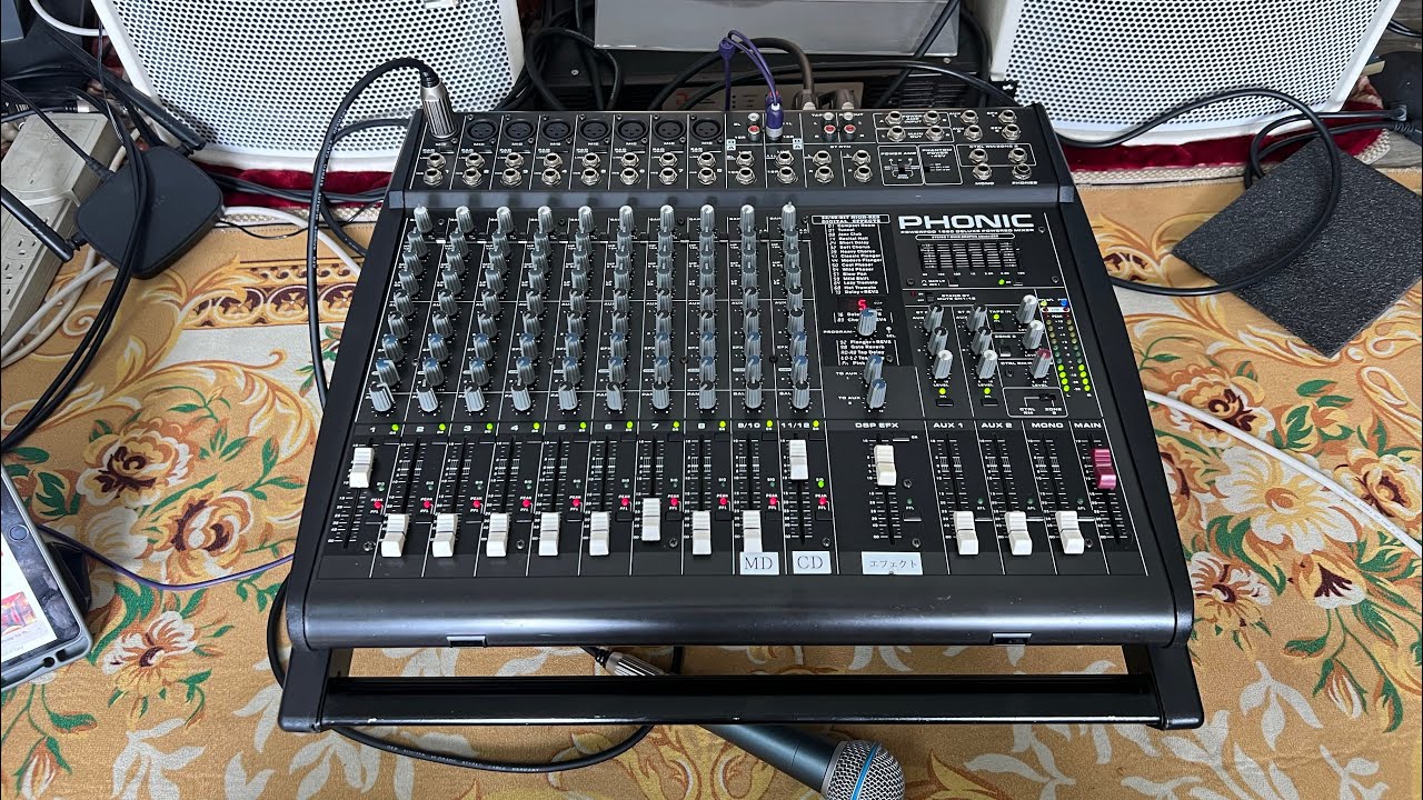 Mixer bãi phonic powerpod 1860 liền công suất 1500W - YouTube