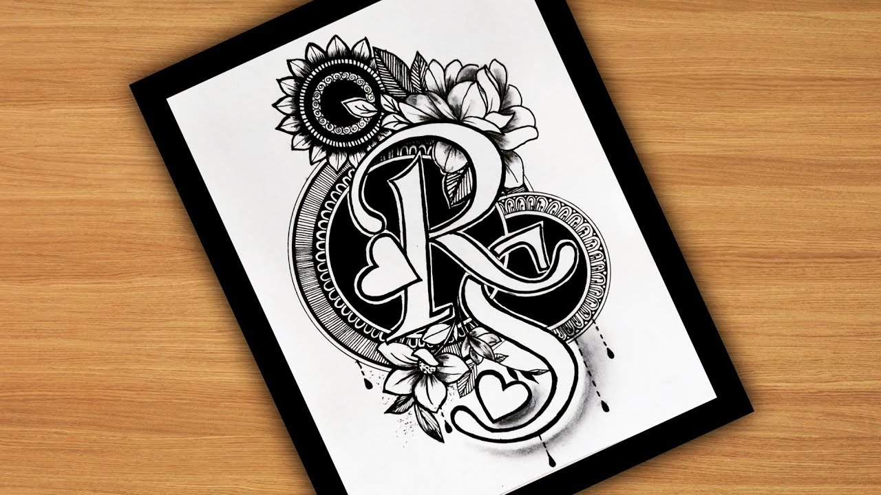 R ️ S Mandala art|Flower mandala art|Mandala art for beginners ...