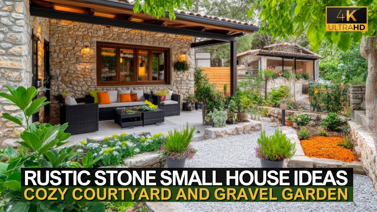 Rustic Stone Small House: Cozy Courtyard and Gravel Garden Ideas You’ll ...