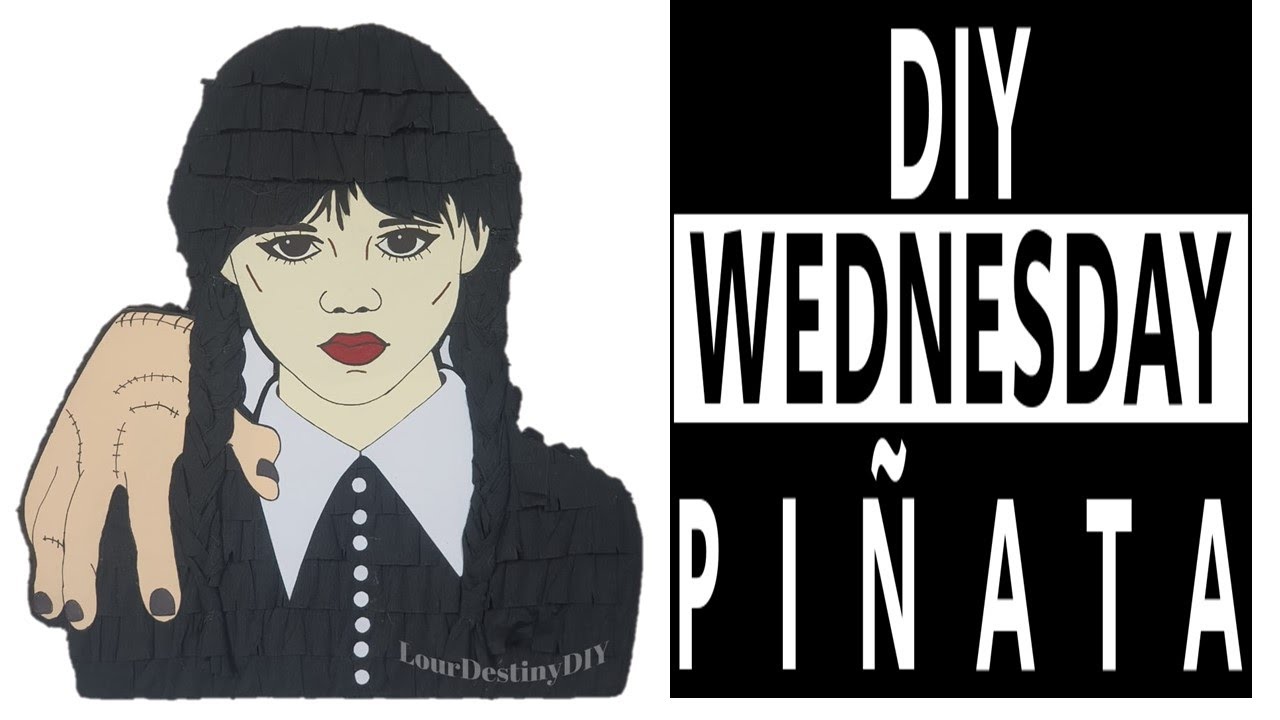 DIY WEDNESDAY ADDAMS PIÑATA | ARTS AND CRAFTS | HOW TO MAKE | COMO ...