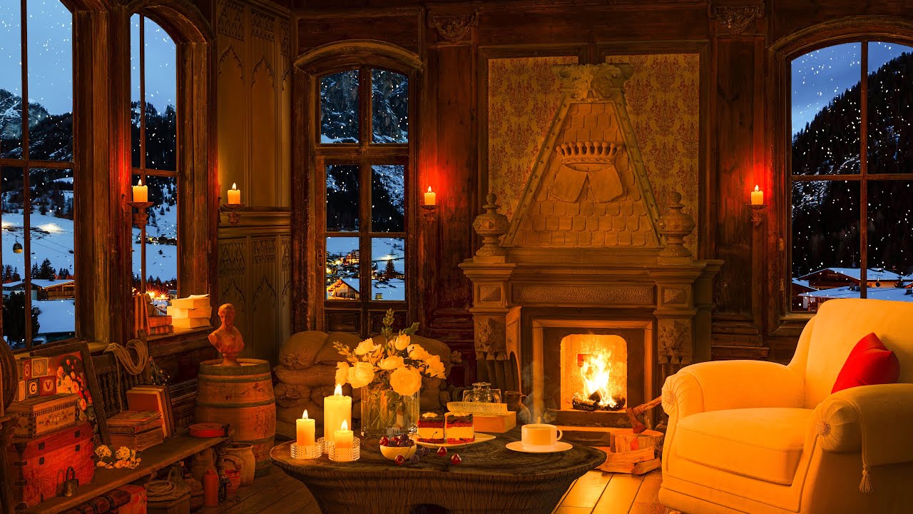 4K Cozy Ambience Place 🎷 Smooth Jazz Music for Relaxing, Sleeping and ...