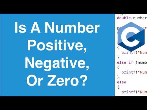 Check If A Number Is Positive, Negative Or Zero | C Programming Example