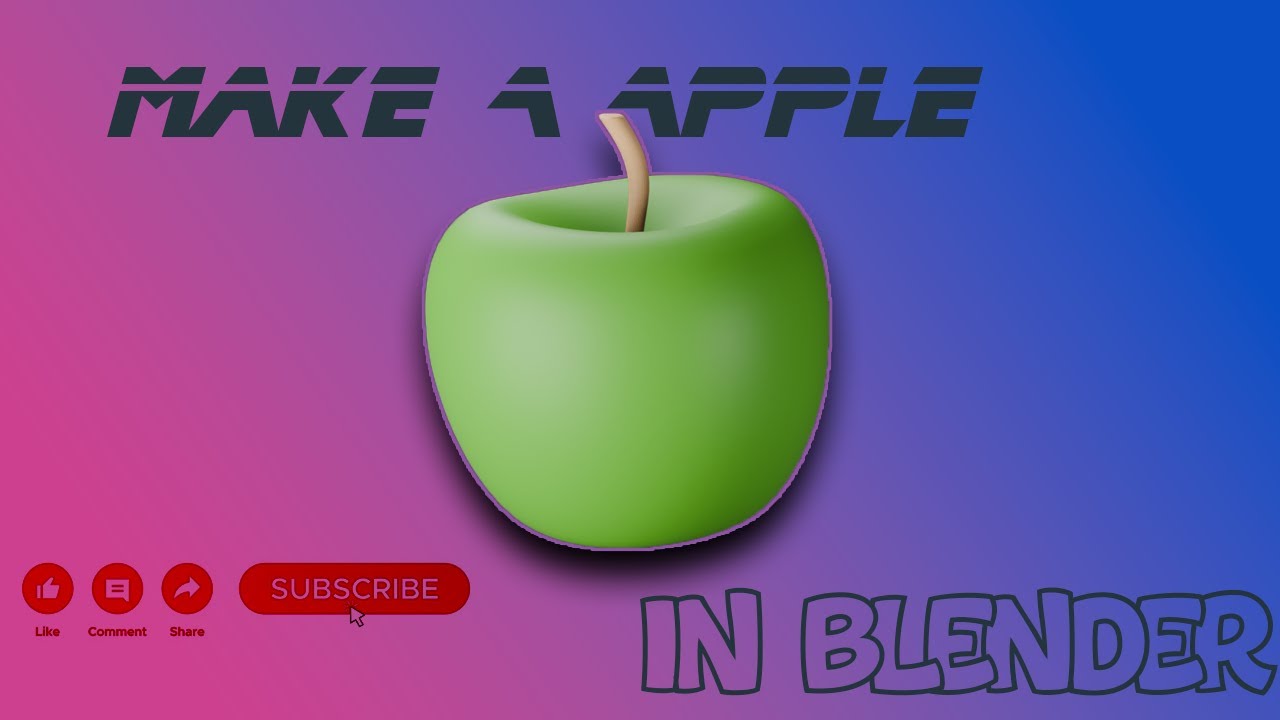How to make a Apple in Blender (Time-lapse) - YouTube
