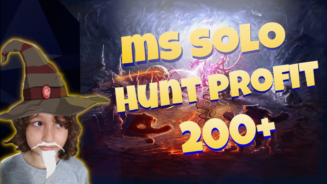 Tibia -MS hunt Solo lvl 200+, 1.3 kk hora ,300 k + Profit ,rumo ao 400 ...