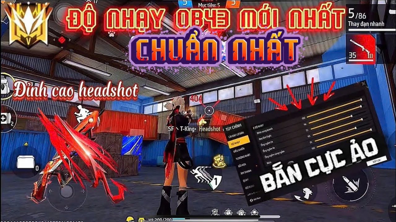FREEFIRE / ⚙️TEST ĐỘ NHẠY CUỐI OB43 MỚI NHẤT BẮN SIÊU CHUẨN CỰC ẢO || T ...