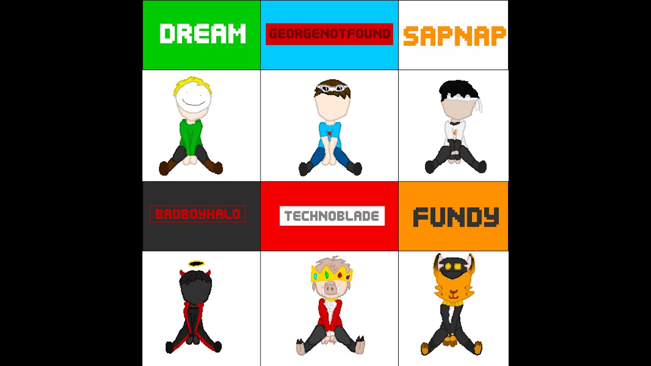 Drawing Dream SMP Members//Speed Color//Dream SMP - YouTube