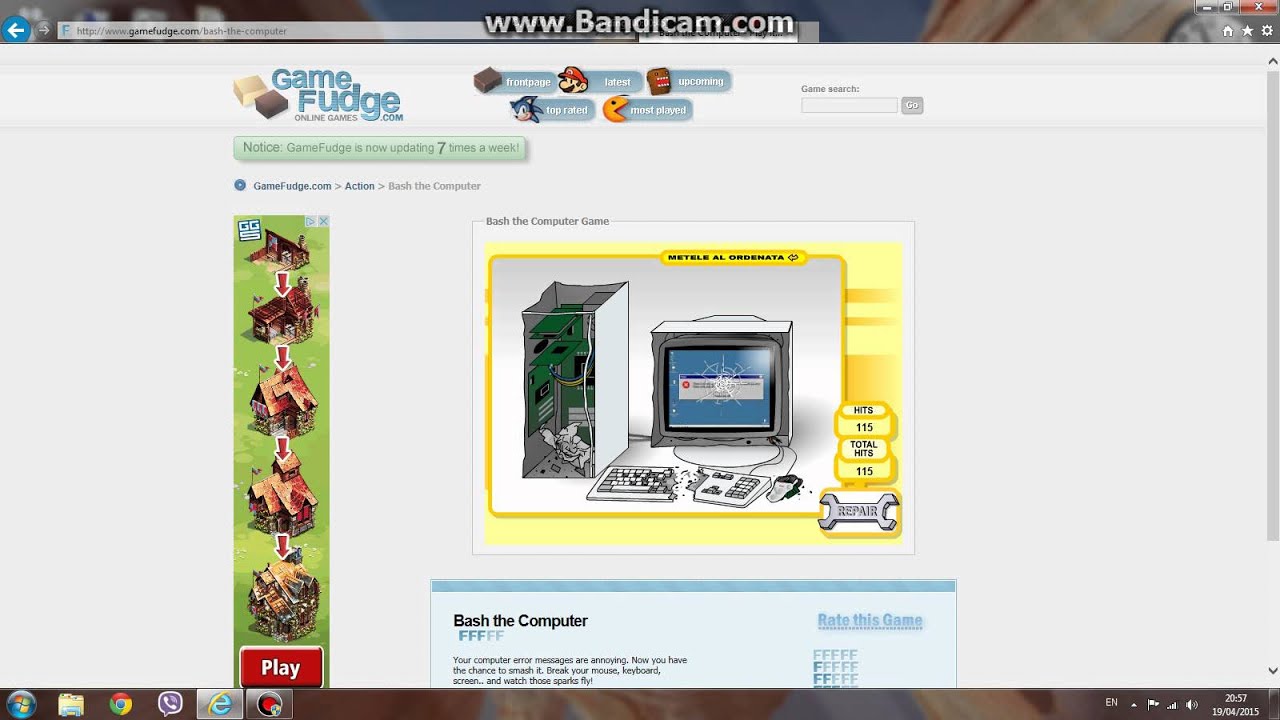 Bash the computer - YouTube