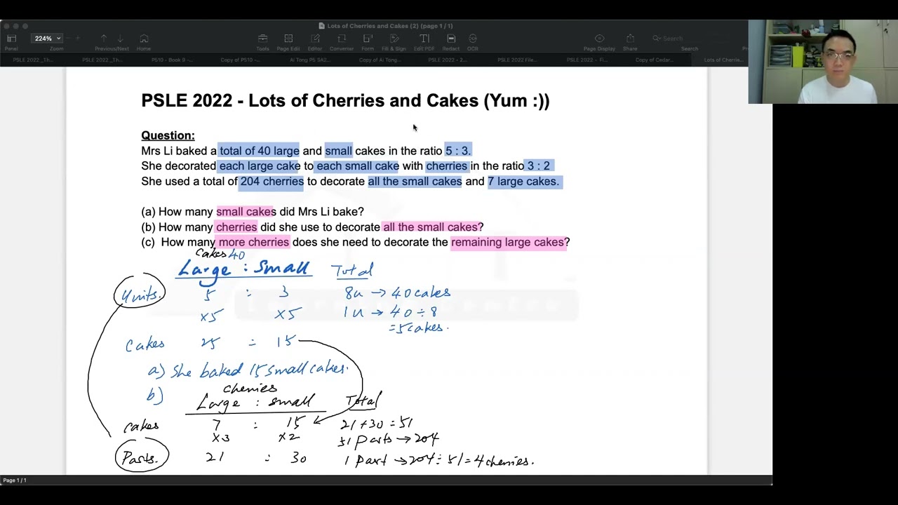 PSLE Math 2022 Lots of Cherries and Cakes - Tough Maths Made SImple ...