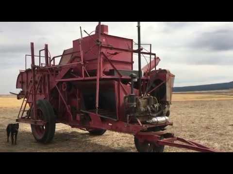 1947 Harris 30-38 pull combine walk around, Part 1 - YouTube