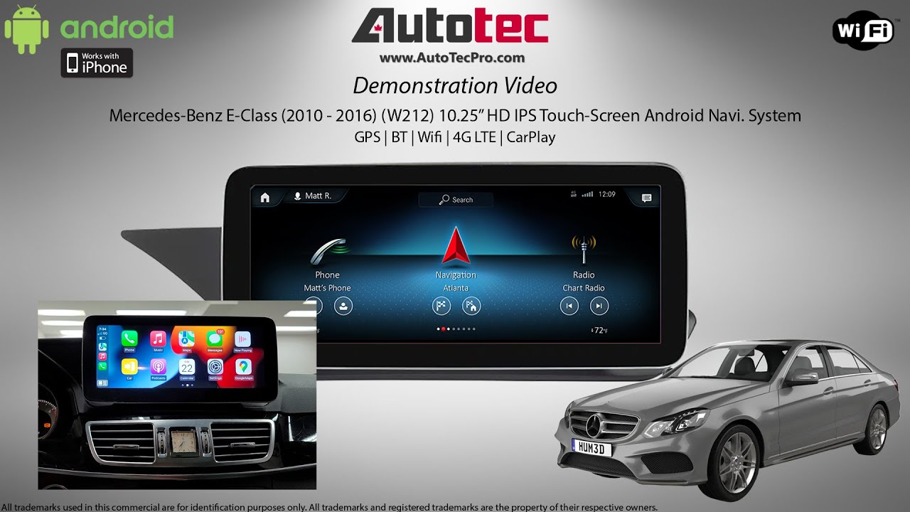 *AutoTecPro* Mercedes-Benz E-Class W212 10.25" HD Navigation System ...