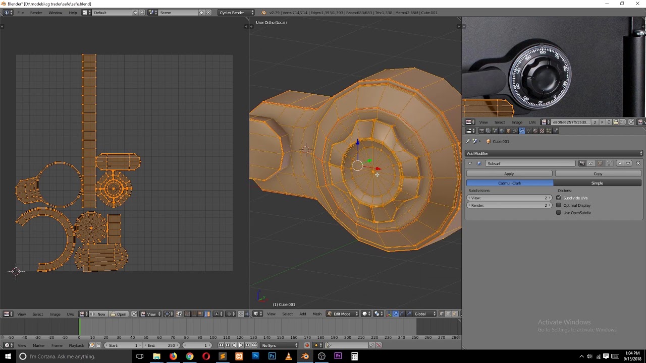 how to model a safe money vault or locker in blender tutorial - YouTube
