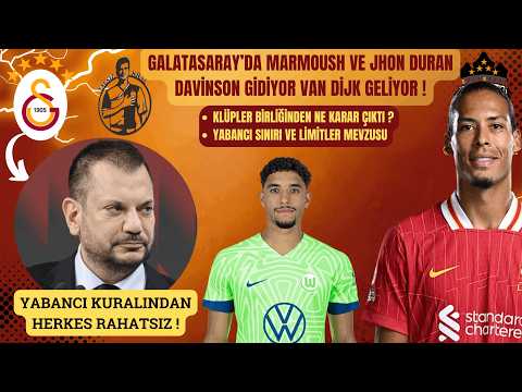 Galatasaray Davinson Sanchez'i Gönderiyor Mu | Omar Marmoush  | Jhon Duran | Van Dijk Geliyor