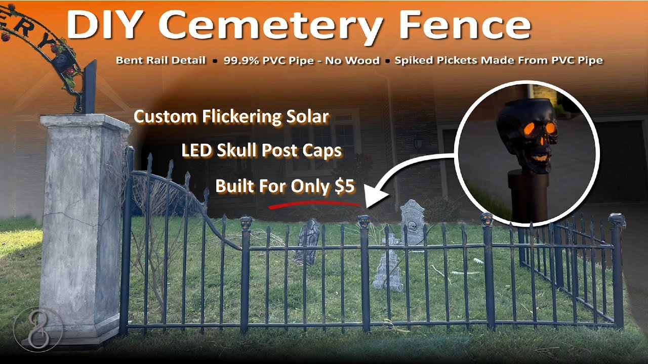 DIY Cemetery Fence for a Halloween Graveyard - YouTube