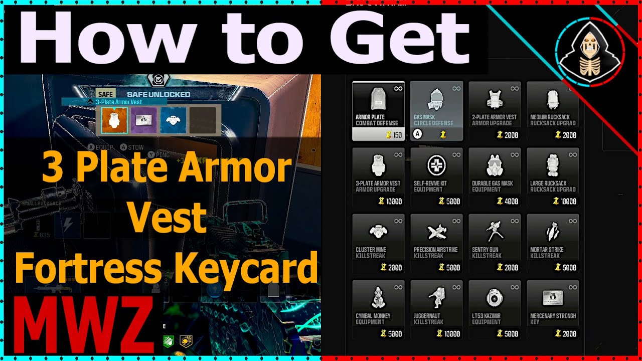 How to Get 3 Plate Armor Vest & Fortress Keycard MW3 Zombies - YouTube