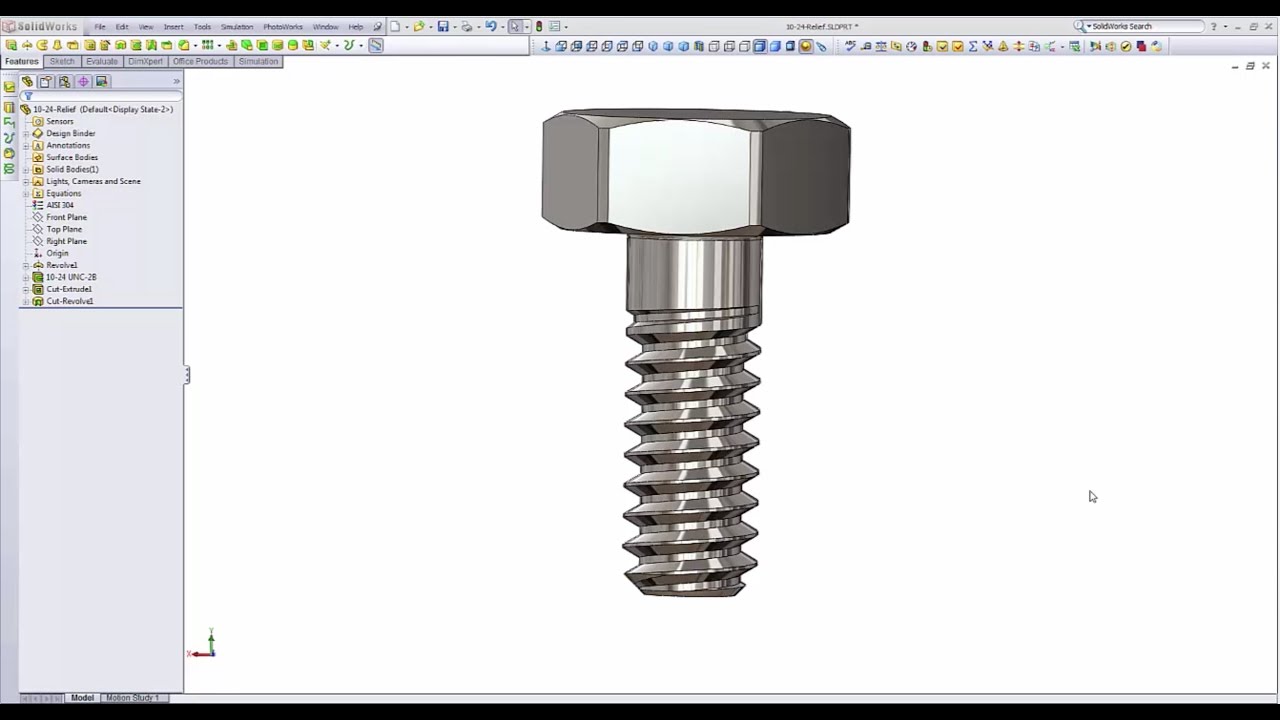 Straight Threads in SolidWorks - YouTube