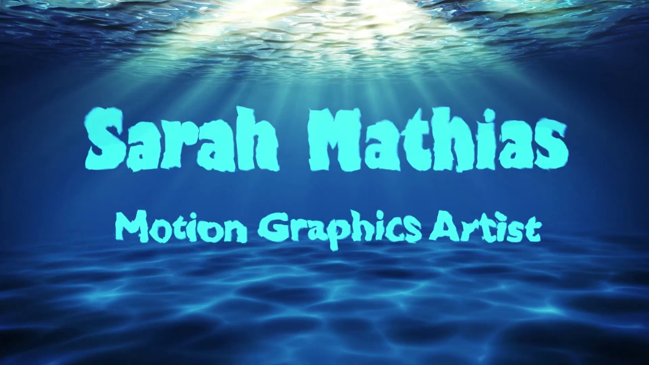 Sarah Mathias Demo Reel Animation - YouTube