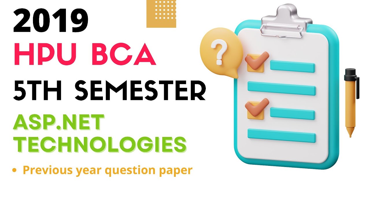 👍 HPU BCA ASP.net Technologies 5th Semester Previous Year Question ...