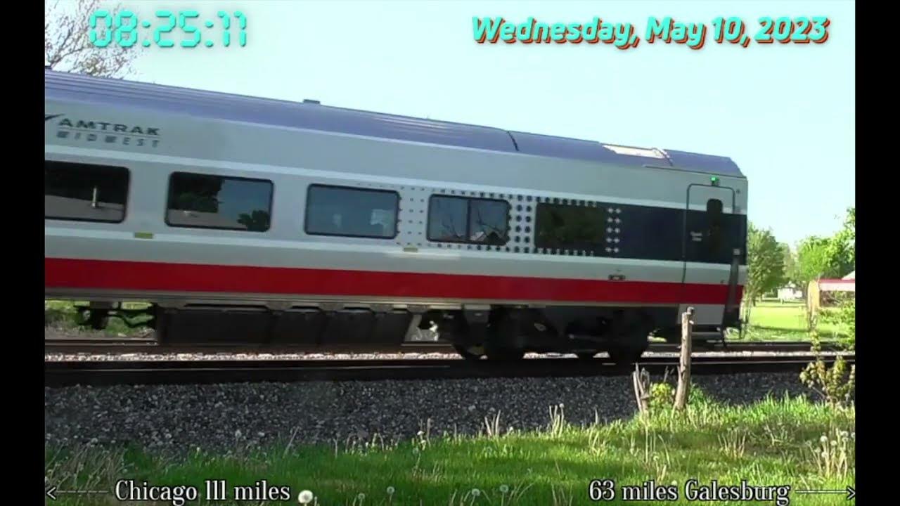 5/10/23 BNSF Mendota Sub Trains w/ BNSF and KCS MACes, Geeps, Autorack Train - YouTube