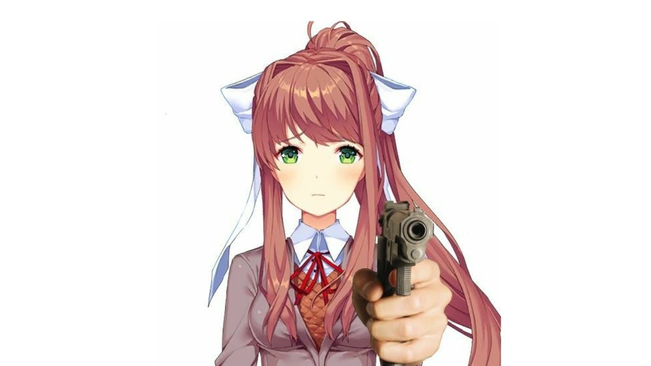 monika from ddlc speedpaint cause ive got no ideas | ddlc - YouTube