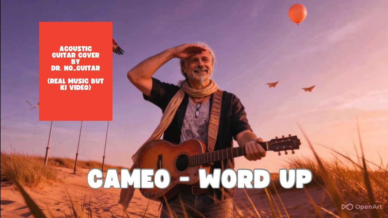 CAMEO - WORD UP (acoustic guitar cover by DR. NO, handmade music but AI ...