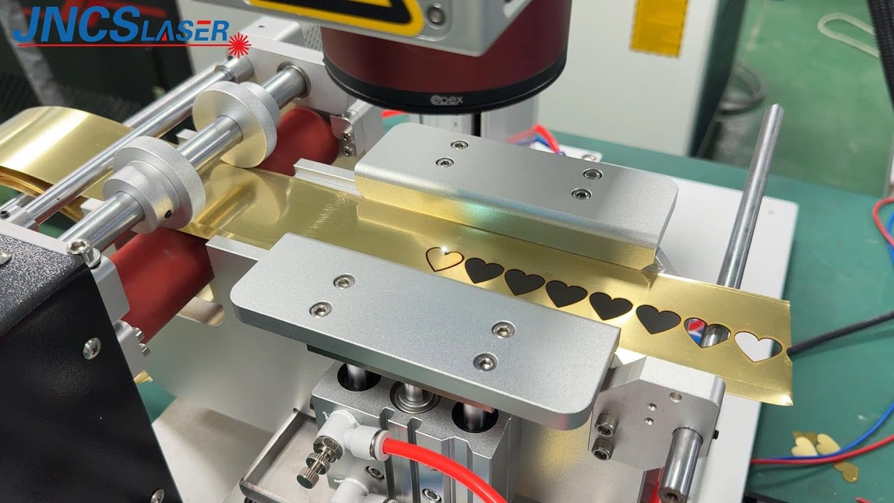 100W desktop fiber laser marking machine with automatic cutting fixture ...