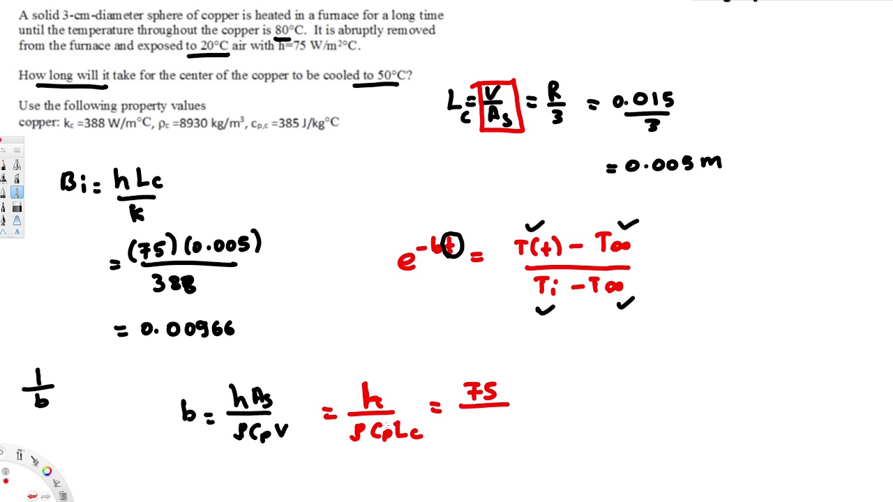 Trasient Conduction, Lumped Capacitance - Heat Transfer - Thermofluids ...