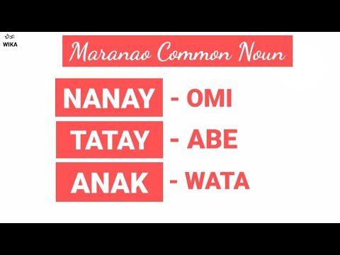 Learn Maranao Language: Common Nouns (Family Members) - YouTube
