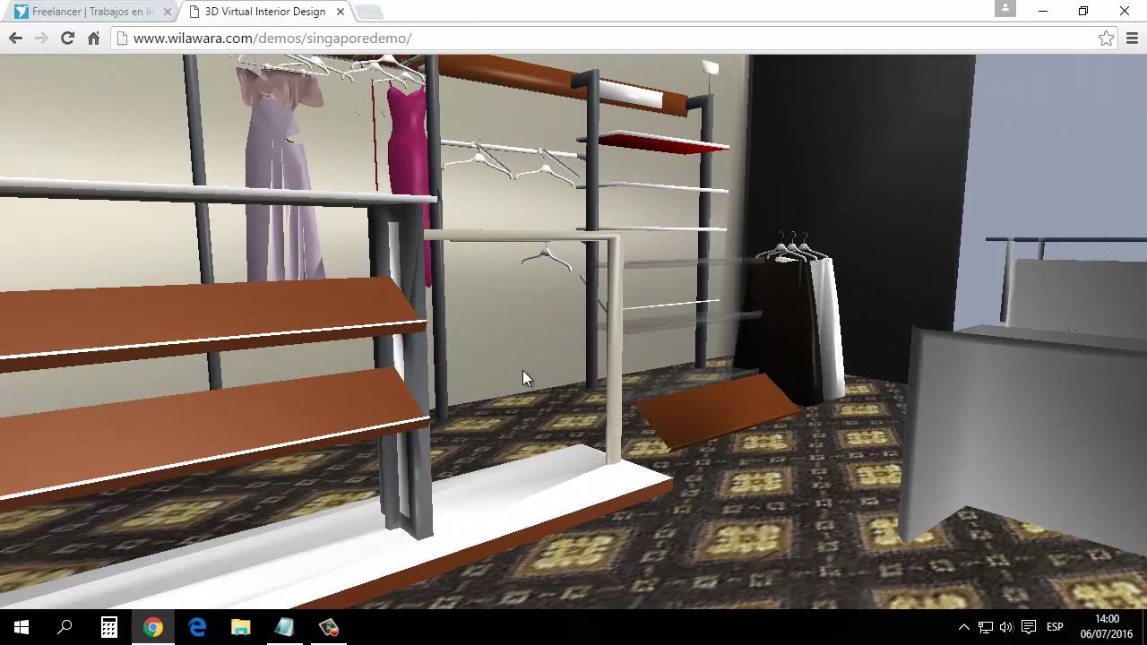 3D WebGL room for singapore client - YouTube
