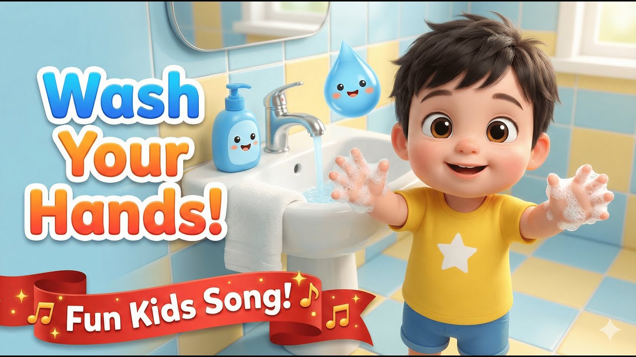 Wash Your Hands Song 🧼 | Ep-02.Fun Hand Washing Rhyme for Kids | Clean ...