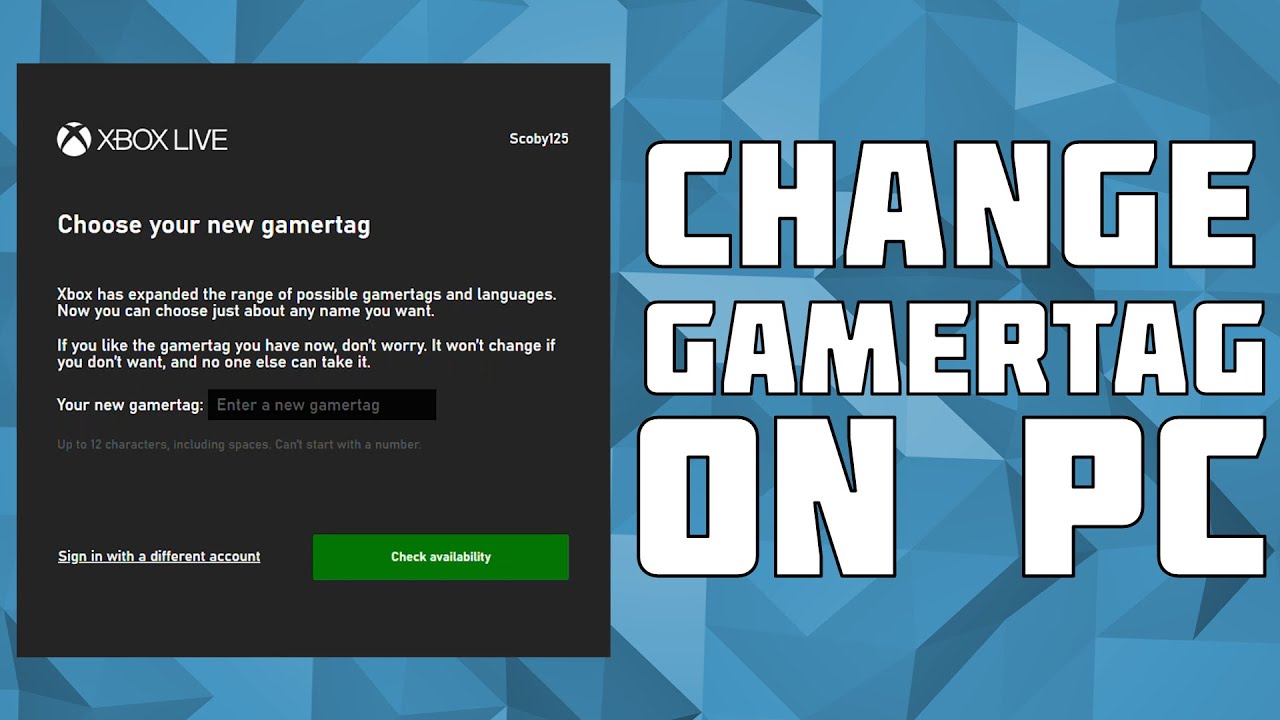 How To Change Your Xbox Gamertag On PC YouTube