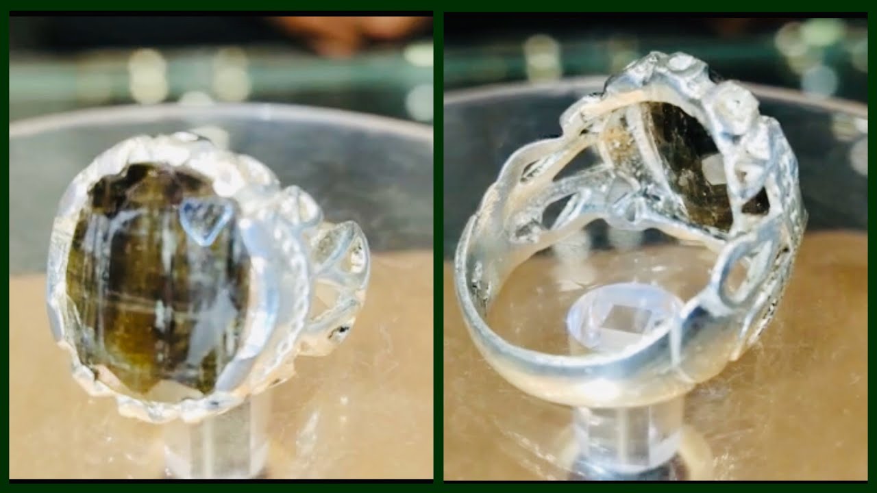 Beautiful Zabarjad Stone Men Ring Design | Original stone Ring - YouTube