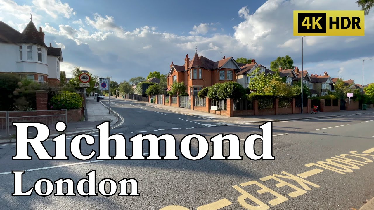 Walking around Richmond, Queen's Road, London Walking Tour 4K HDR - YouTube