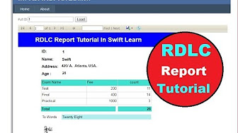 rdlc report in asp.net c# - YouTube