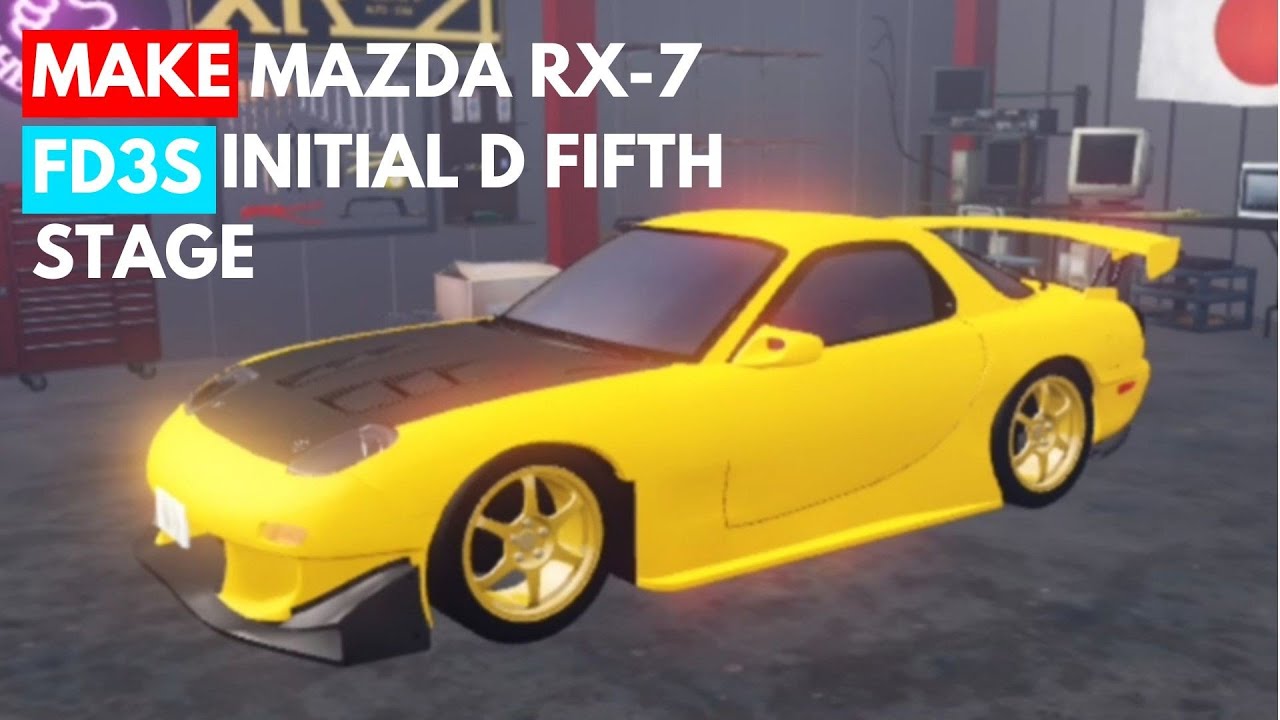 HOW TO MAKE MAZDA RX7 FD INITIAL D FIFTH STAGE | ROBLOX: MIDNIGHT ...