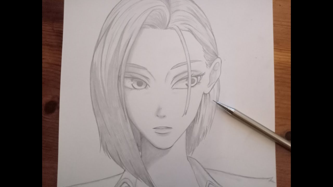 Drawing Semi Realistic Anime Girl - YouTube