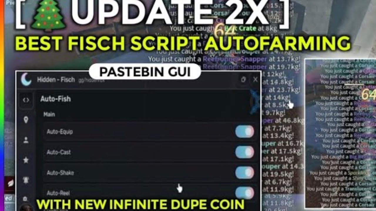[🌲🎄UPD 2X] FISCH SCRIPT PASTEBIN GUI | DUPE COINS INF MONEY | FREE KEY ...