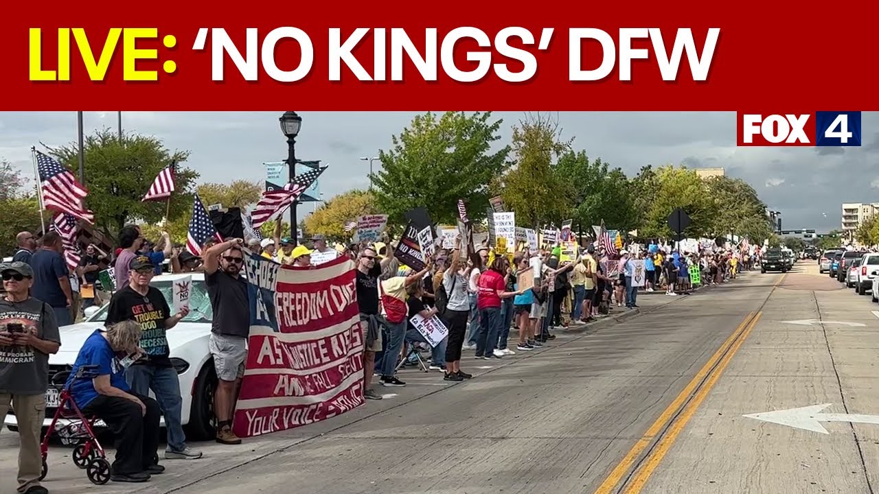 LIVE: No Kings Protests in Dallas-Fort Worth - YouTube