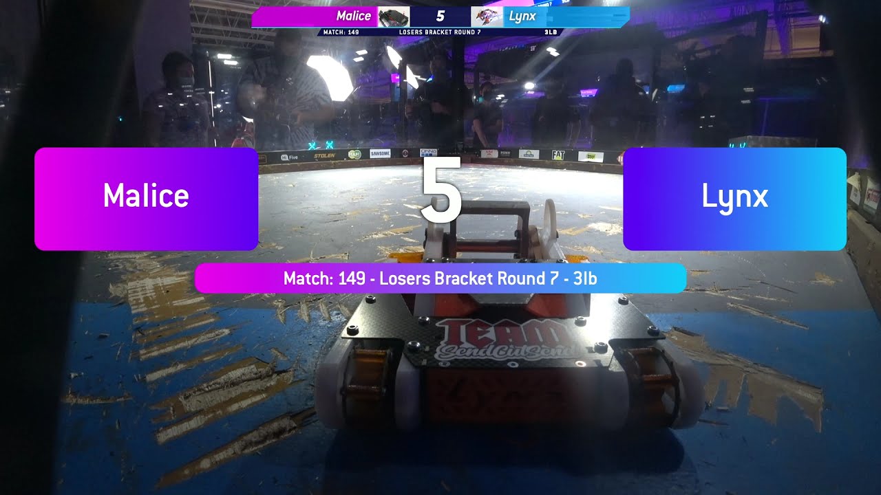 NHRL May 2021 - Malice vs Lynx - 3lb Combat Robots - YouTube