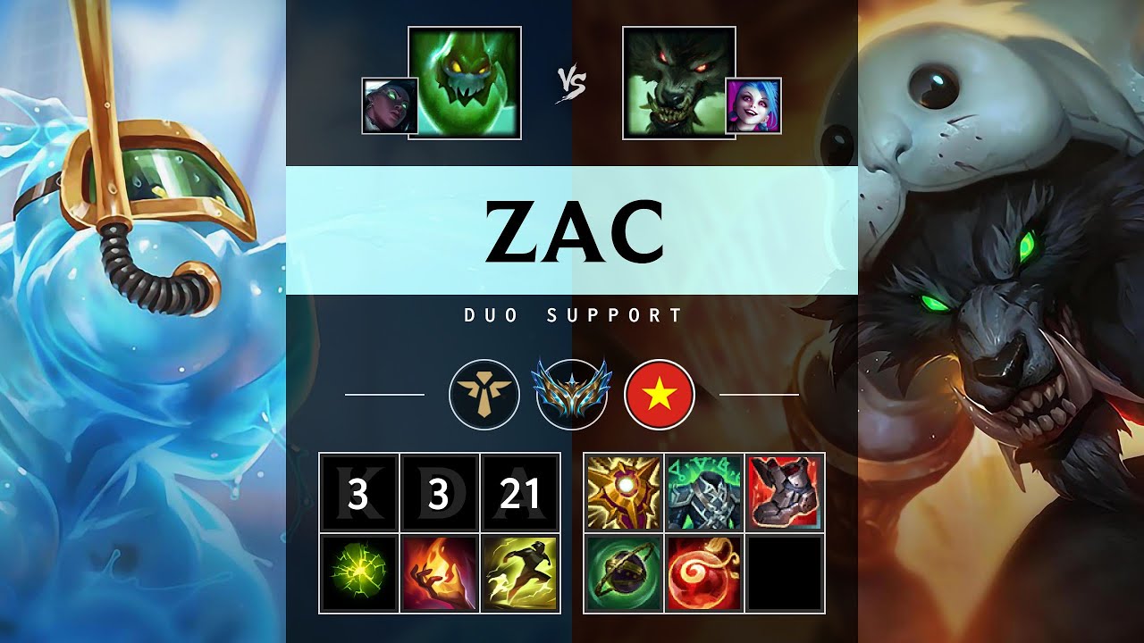 Zac Support vs Warwick - VN Challenger Patch 25.14 - YouTube