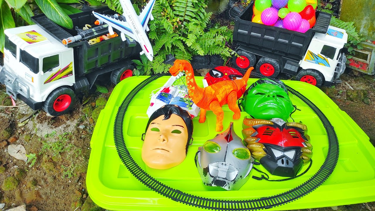 Mobil Mobilan, Mobil Truk, Tayo, Hulk, Kereta Api, Mainan Topeng ...