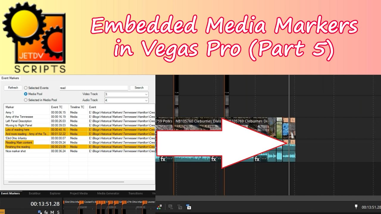 Embedded Media Markers in Vegas Pro - Part 5 - YouTube