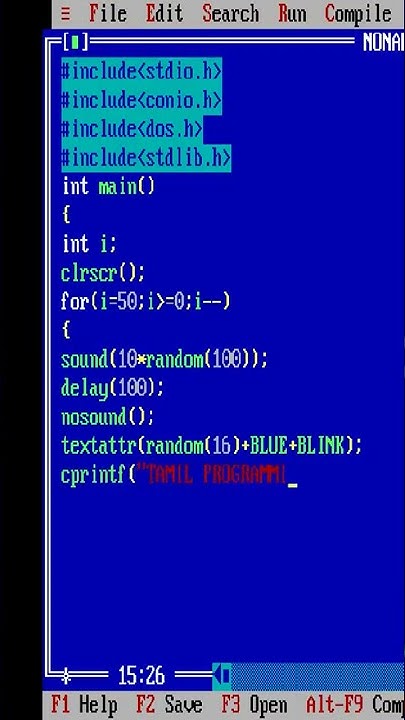 To play a sound randomly with colourfull text in C #C #shorts #sound @tamilprogramming0630 - YouTube