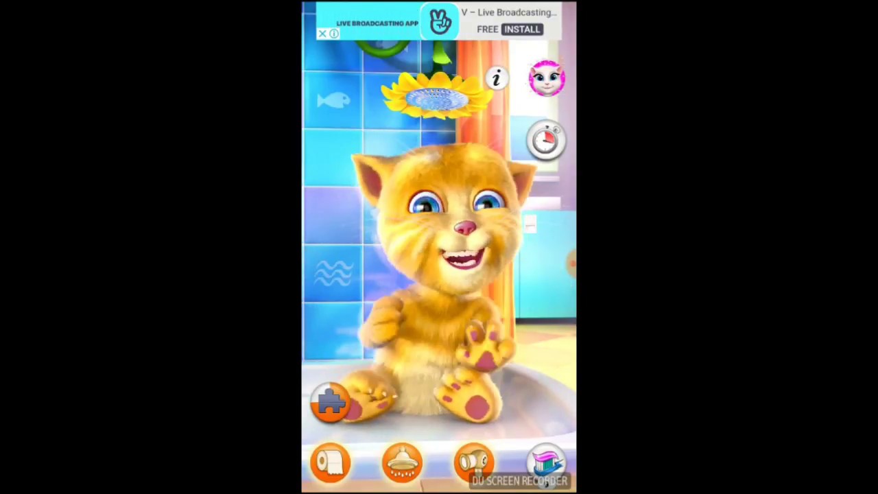Funny talking tom and cat show - YouTube