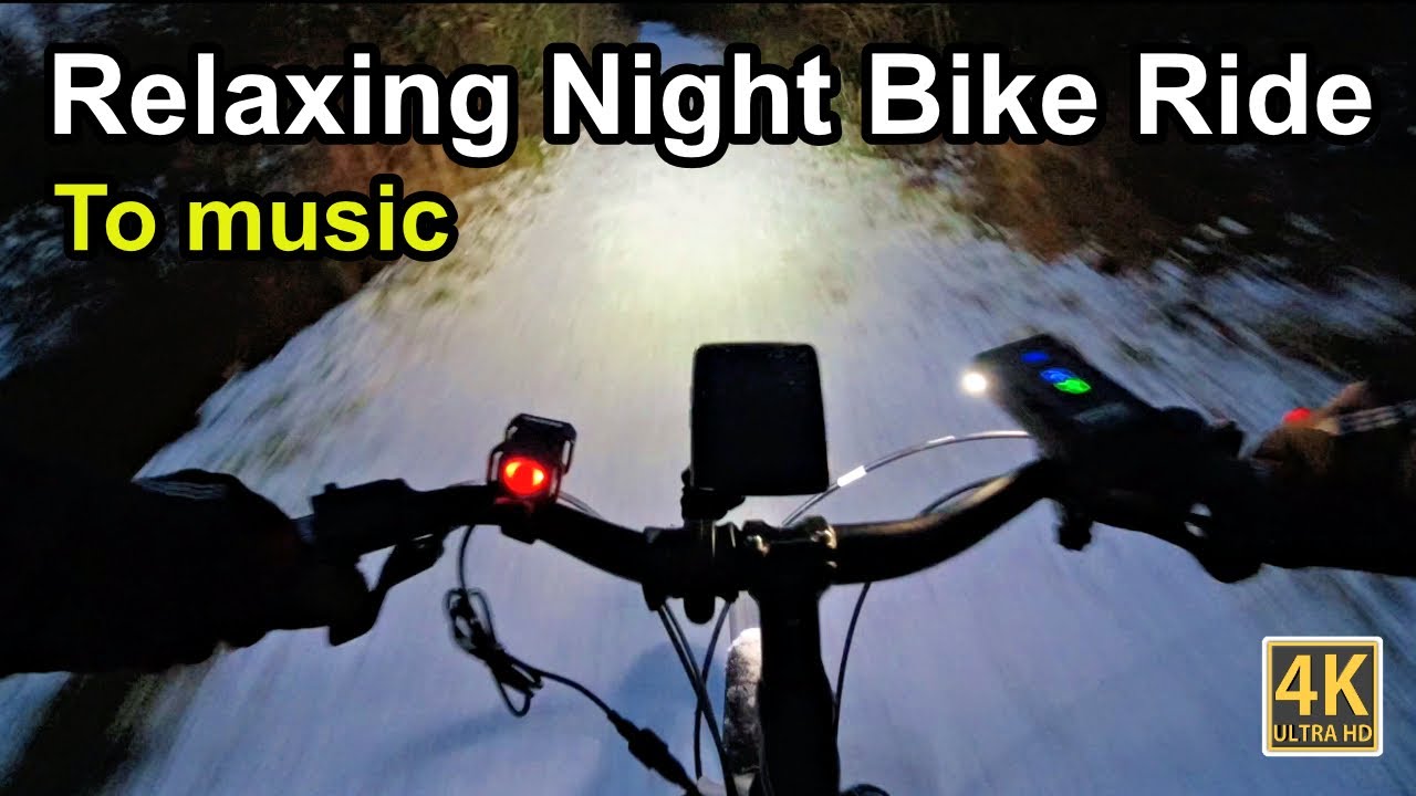 Relaxing night bike ride to music - YouTube