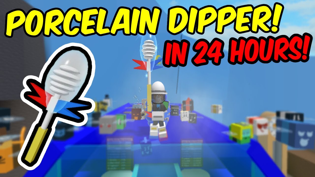 I Got The PORCELAIN DIPPER In Less Than *24HOURS* (Bee Swarm Simulator ...