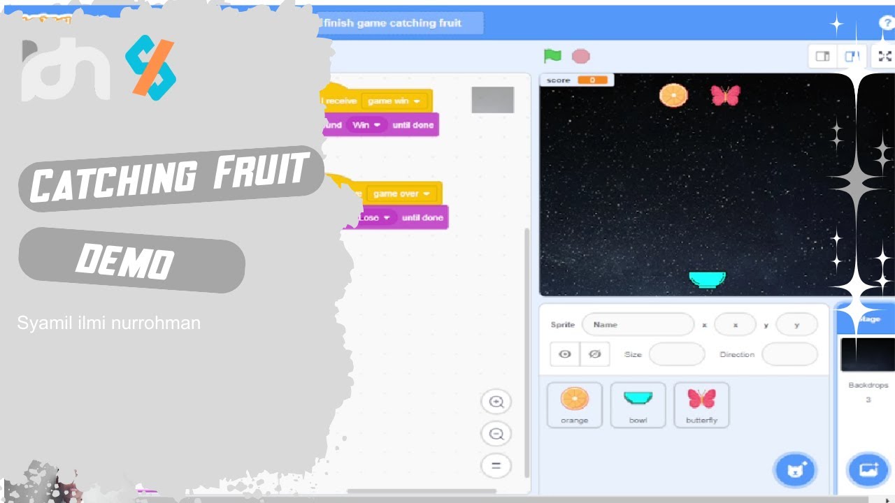 demo catching fruit - Scratch By: Syamil ilmi nurrohman - YouTube