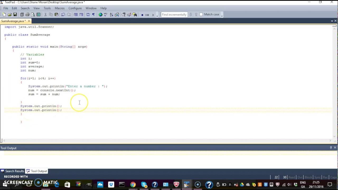 Finding Sum and Average using a simple Java program - YouTube