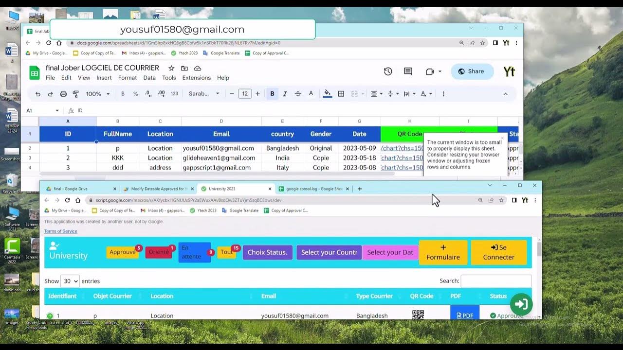 Google App Script Approved web app - YouTube
