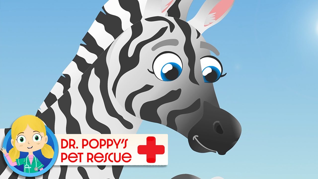 Zane the Zebra | Doctor Poppy - Animals For Kids | Cartoon Animals ...