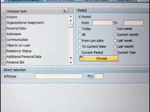 PA20 Tcode SAP HCM #sap, #hcm,#saphcm, - YouTube